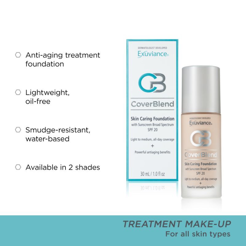 (EXP 08/22) EXUVIANCE FOUNDATION COVERBLEND SKIN CARING SPF20 30ML ...