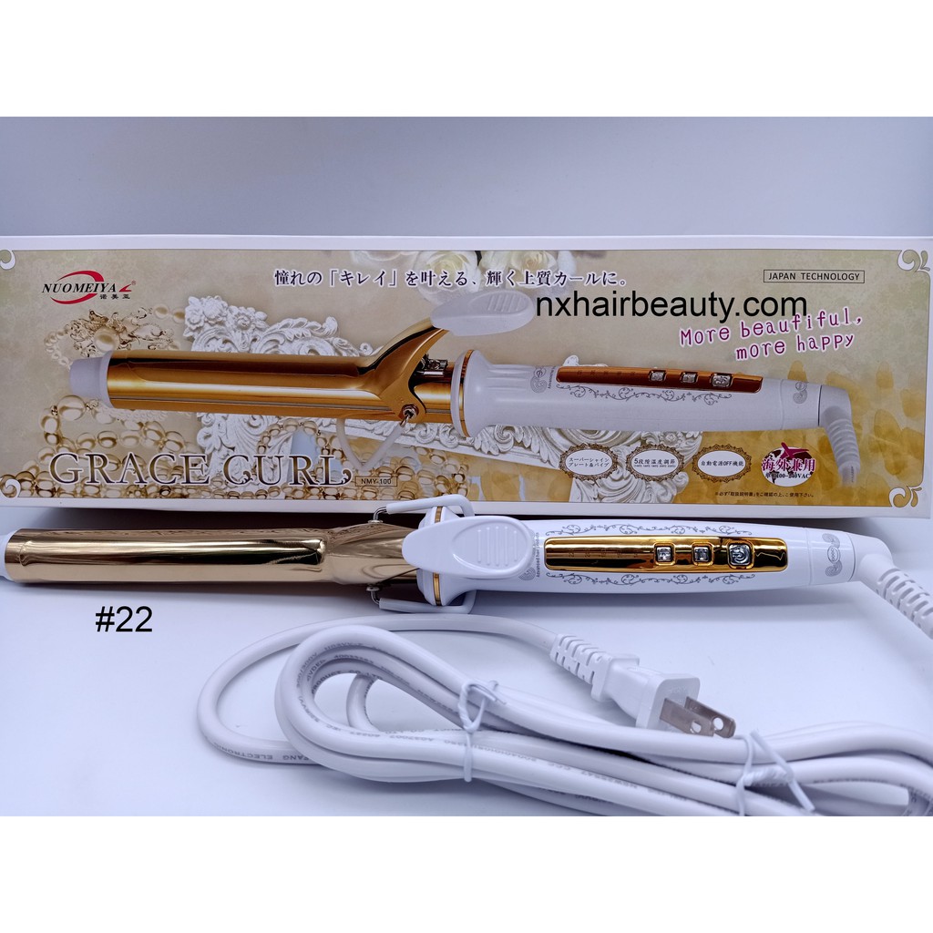 100 NOMYA GRACE CURL TONG CURLING TONG (4 size to choose - 22mm,25mm ...