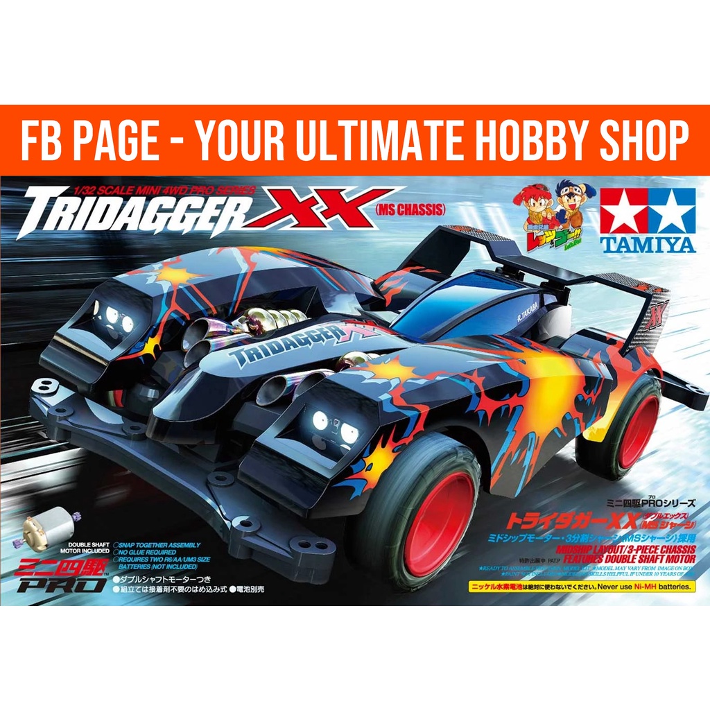 TAMIYA 18629 Mini 4WD Pro Series Tridagger XX (MS Chassis) | Shopee ...