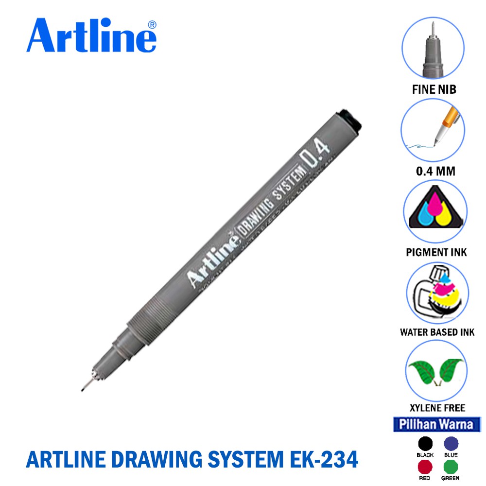 Artline EK-234 DRAWING PEN SYSTEM 0.4MM | Shopee Malaysia