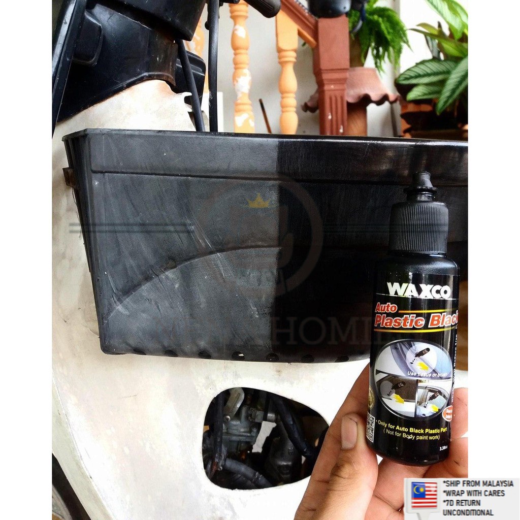 Wax Hitam WAXCO wax plastic black Restoring Faded Black Plastic ...