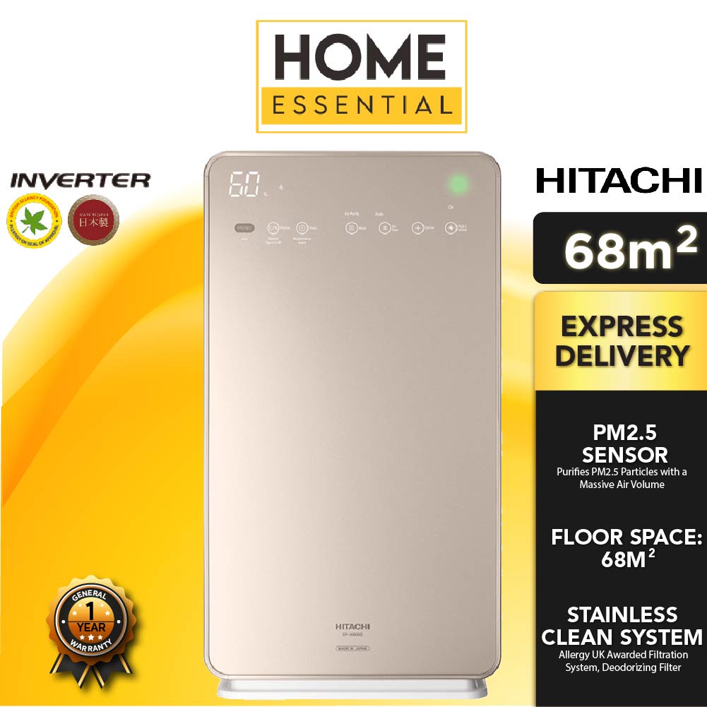 Hitachi Air Purifier Glass Panel Humidifying Inverter (68m2) EP-A9000 CH | Shopee Malaysia