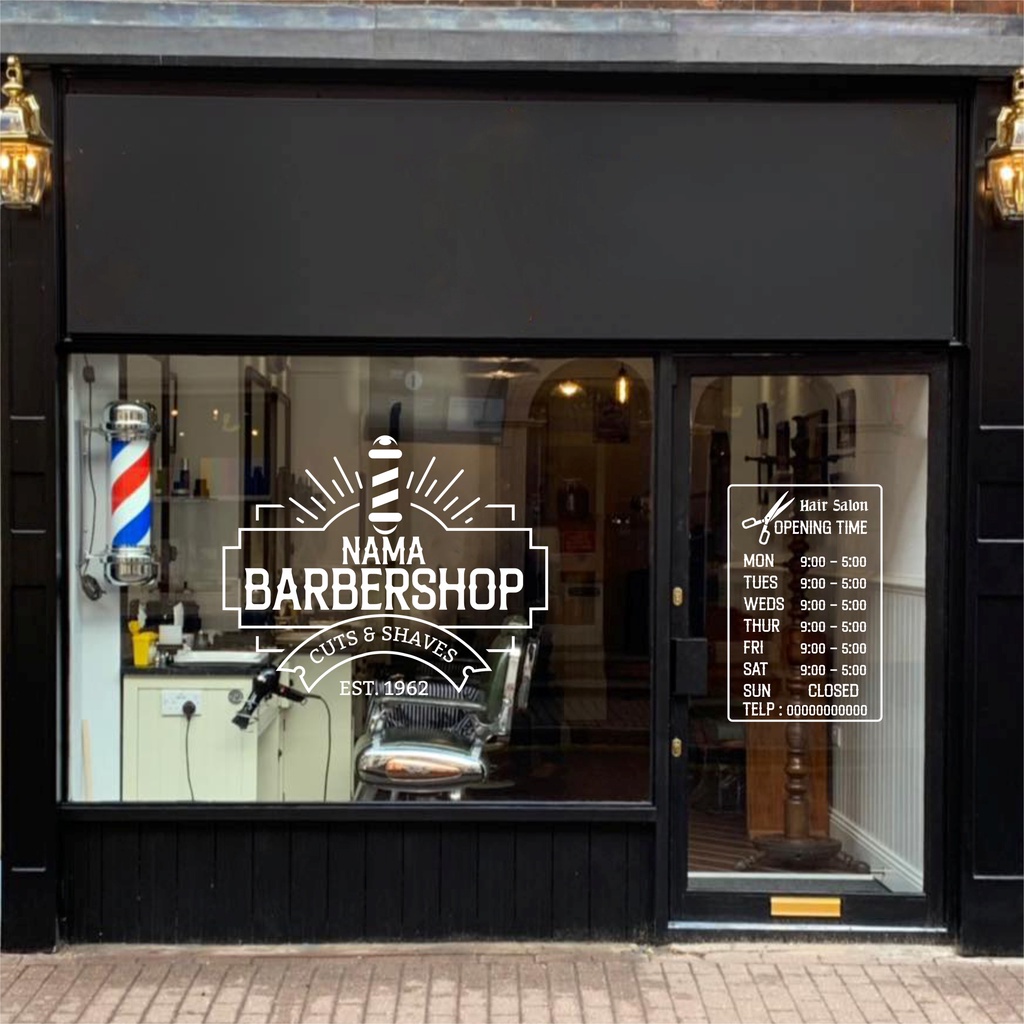 Custom BARBERSHOP Hair Cut Shaves Sticker BARBERSHOP Haircut Sticker ...