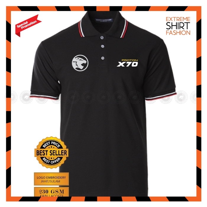 [Ready Stock] GN Polo T Shirt Proton X70 Sulam TGDI Turbo Engine Geely ...