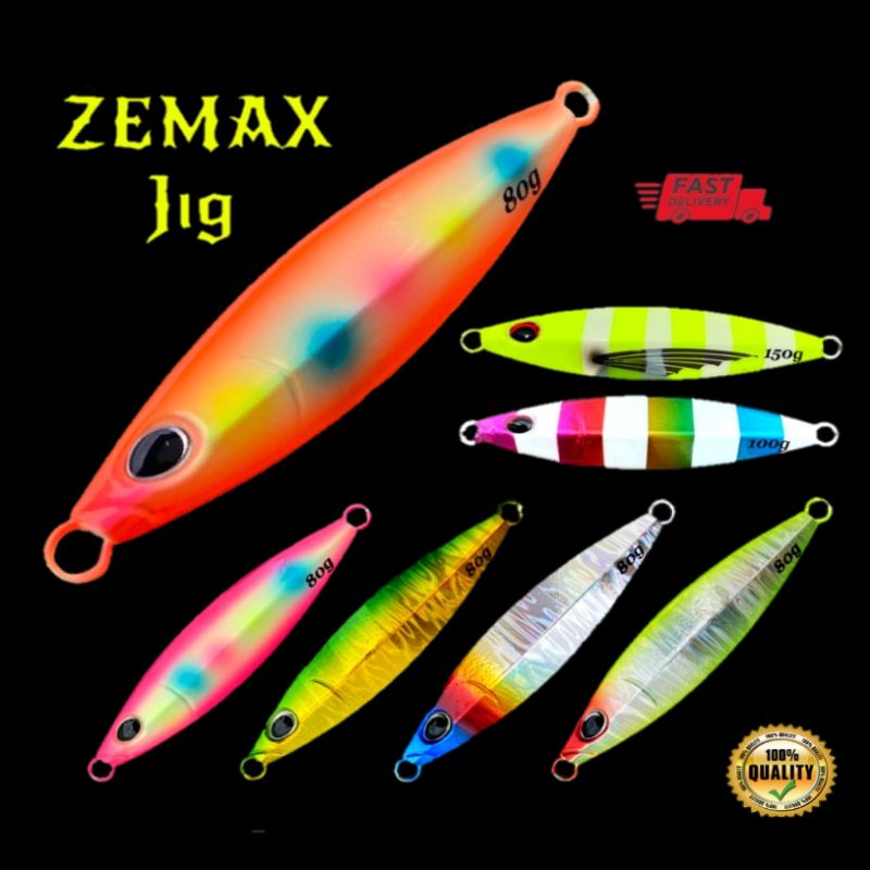 【𝐙𝐄𝐌𝐀𝐗 MJ012】40g - 200g Slow Jig Lure/Metal Jig / Jig Candy / Light Jig ...