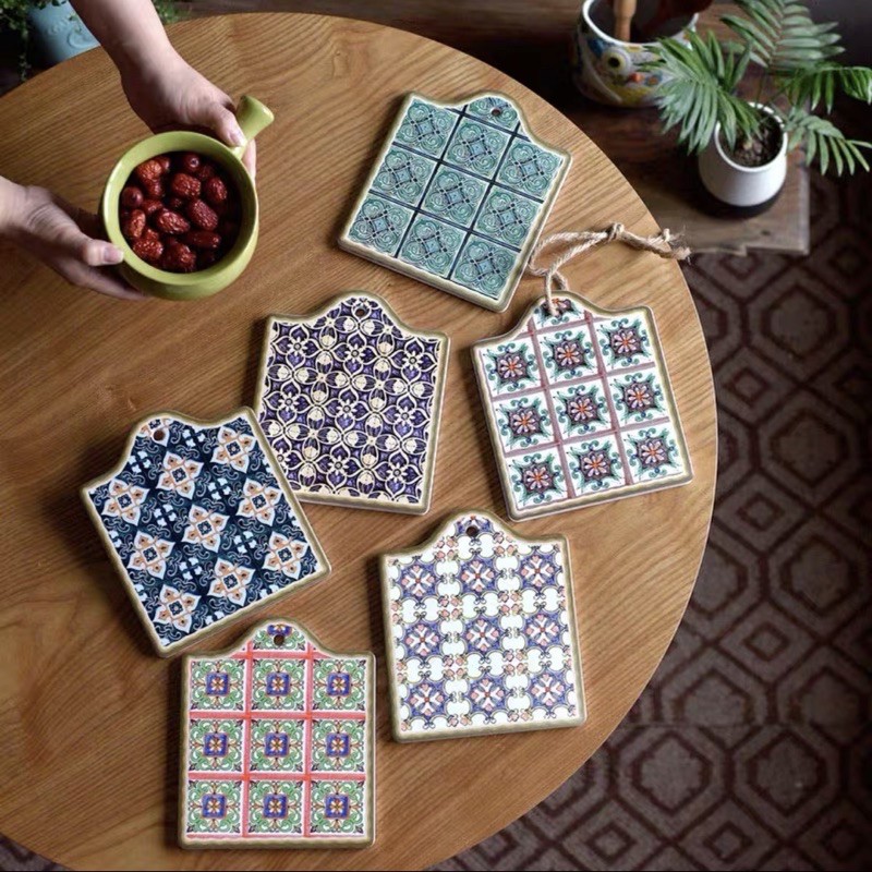 Moroccan design ceramic heat resistant pot coaster | Shopee Malaysia