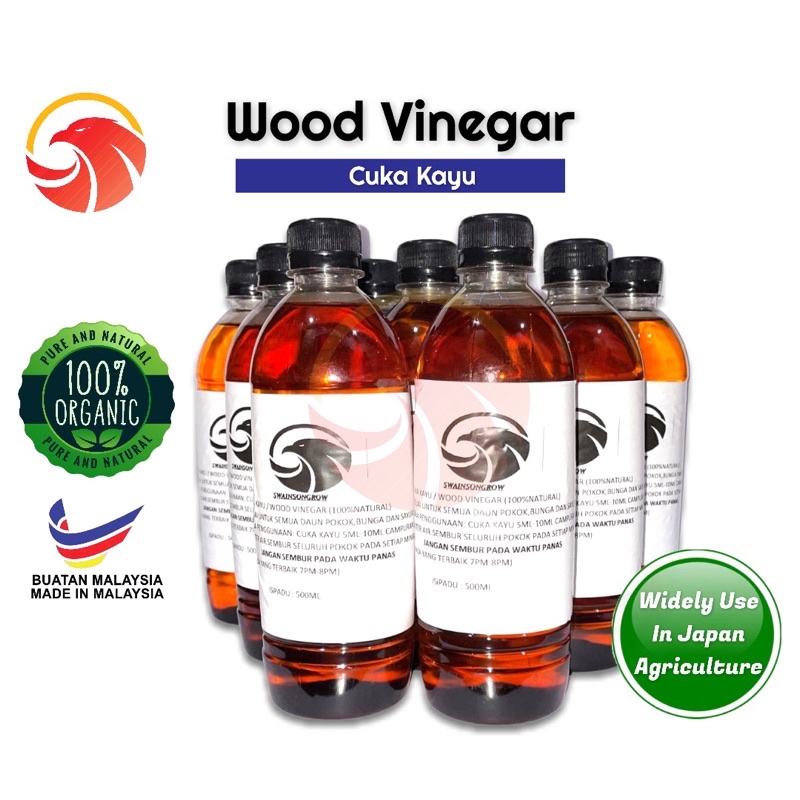 Cuka Kayu 100% Organik & Asli 500ml Tanpa Campuran Anti Serangga ...