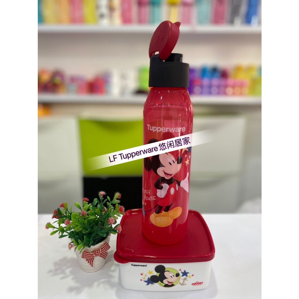 Tupperware Mickey & Minnie Eco Bottle 500ml with Lunch Box | Shopee ...