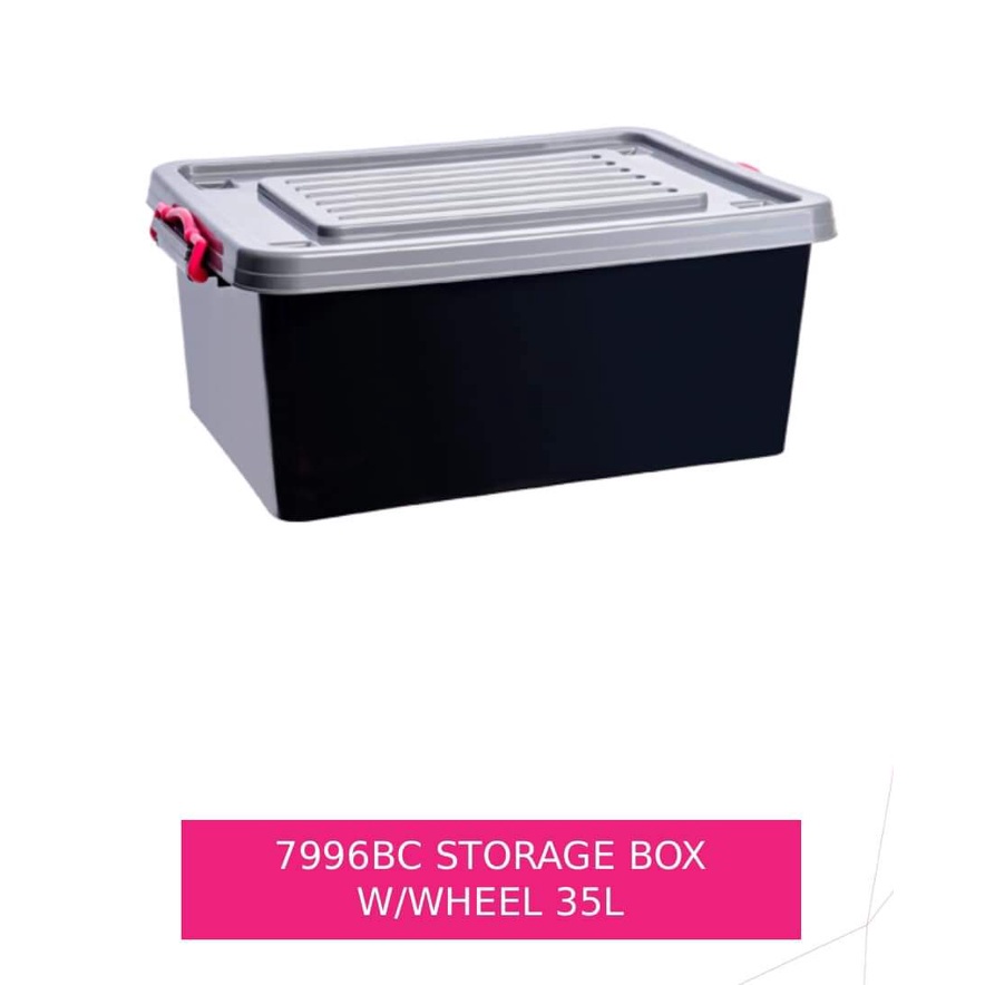 7996bc Century Storage Box With Wheel 35 Litres | Shopee Malaysia