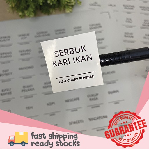 Kitchen sticker/ sticker dapur/ label barang dapur/ kitchen labelling ...