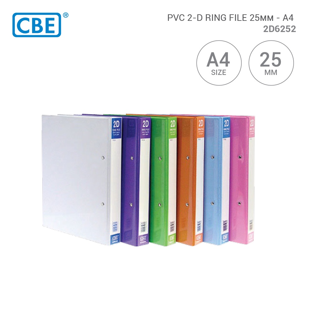 CBE PVC 2-D Ring File A4 (25MM/ 40MM/ 50MM/ 65MM) | Shopee Malaysia