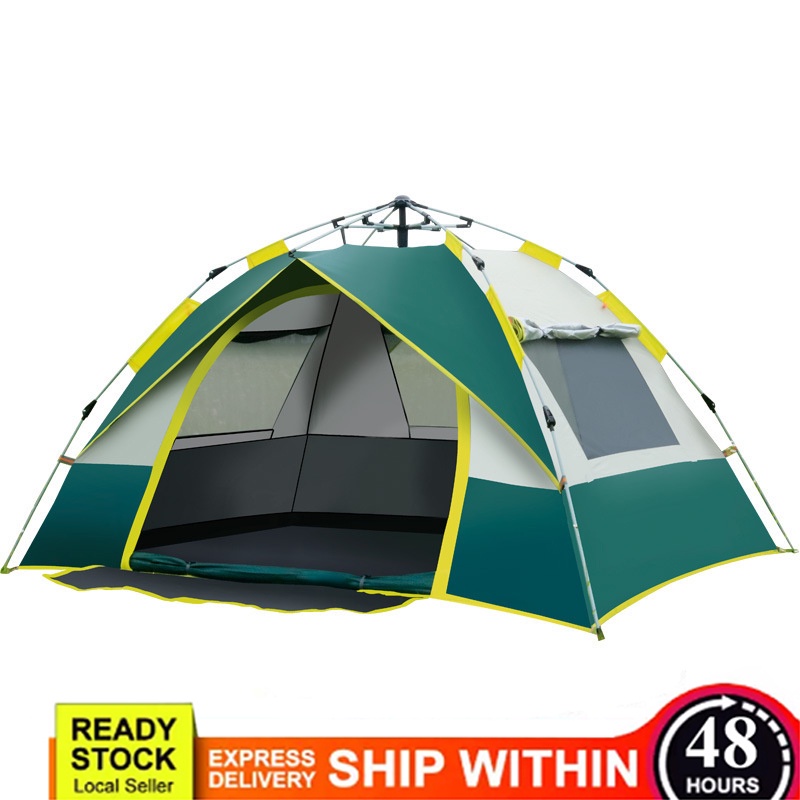 Pop Up Tent Family Camping Tent 2-3 Person Tent Portable Instant Tent Automatic Tent Waterproof ...