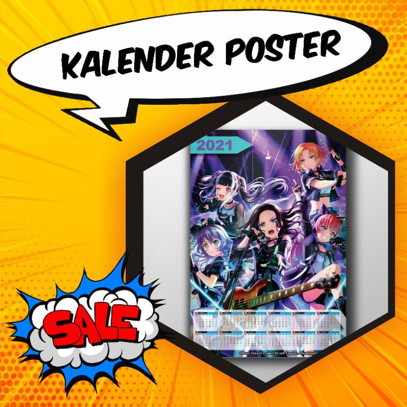 Custom Calendar Poster 31x465 (Full Color) | Shopee Malaysia