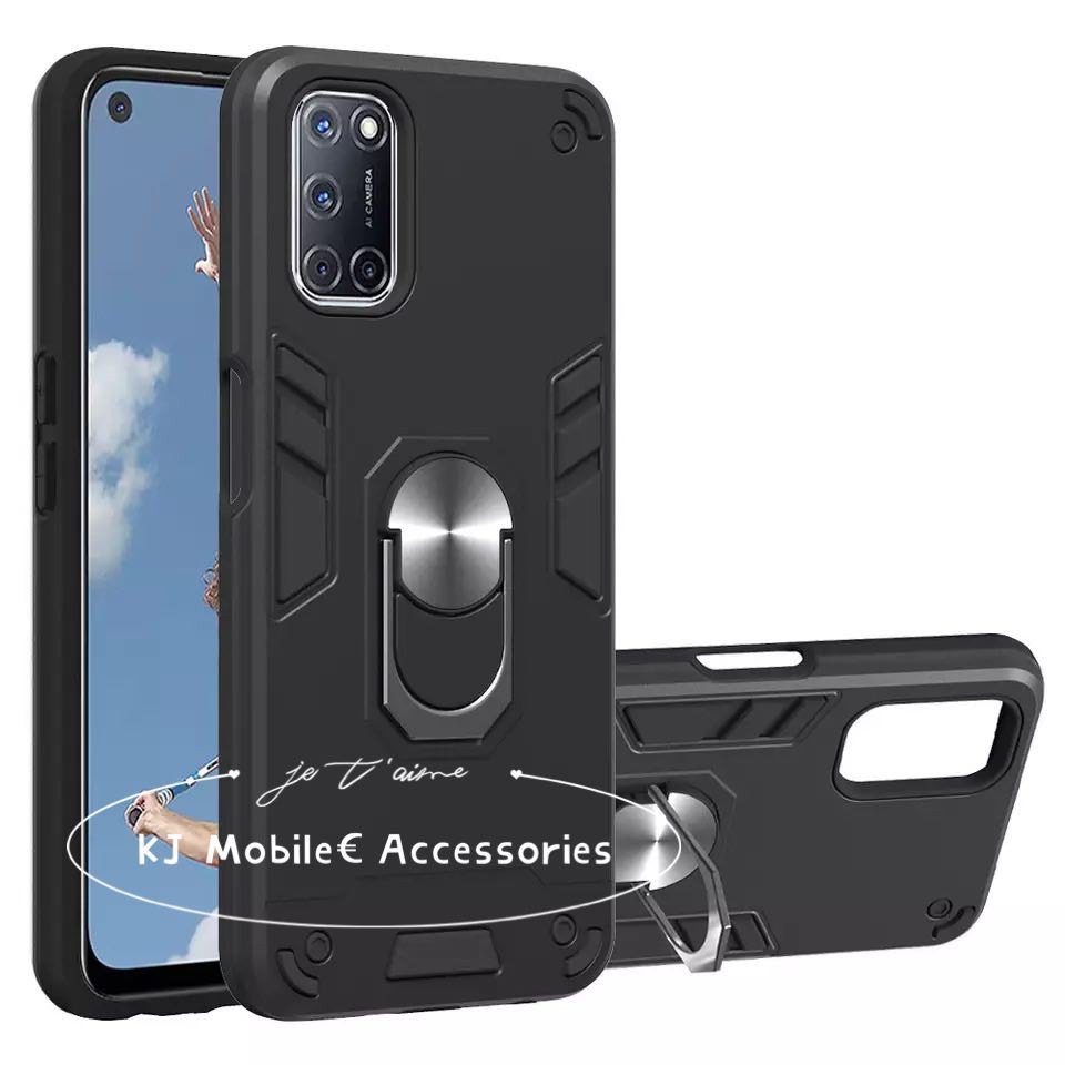 OPPO A92/A31 2020 Hybrid Matte Armor Stand Holder Shock Proof Hard Case ...