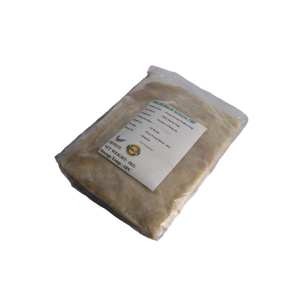 Frozen Durian Seedless Pulp 1KG (Durian Kampung) Ready to use (ONLY ...