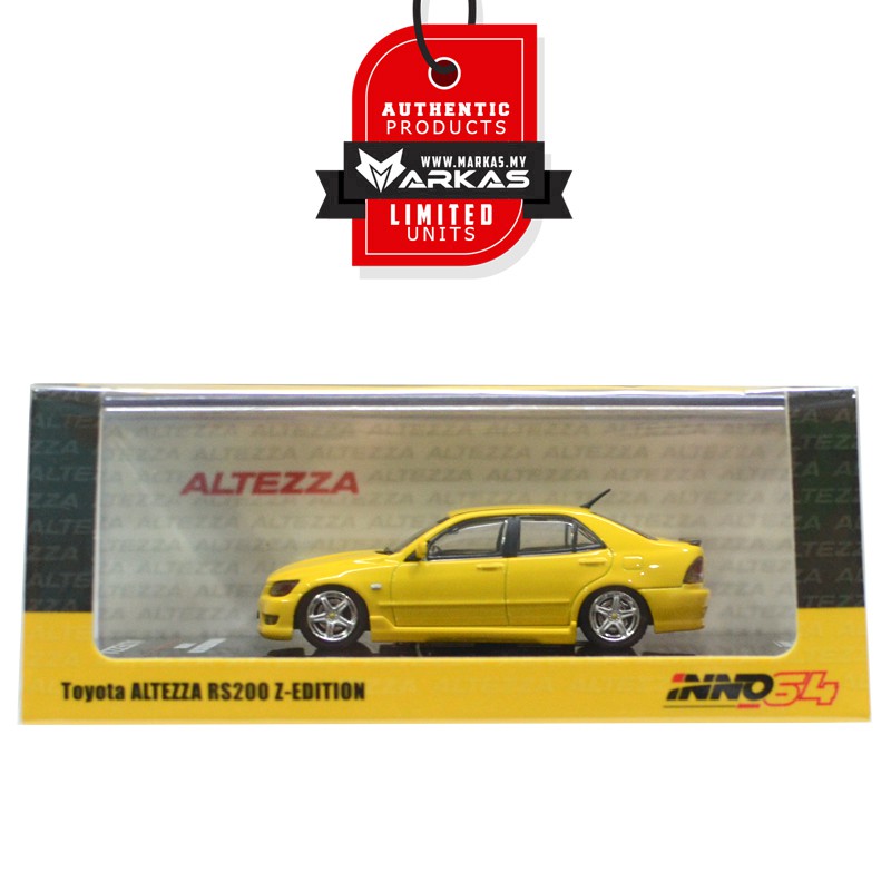 INNO MODELS INNO64 1/64 TOYOTA ALTEZZA RS200 YELLOW WITH SEPERATE ...