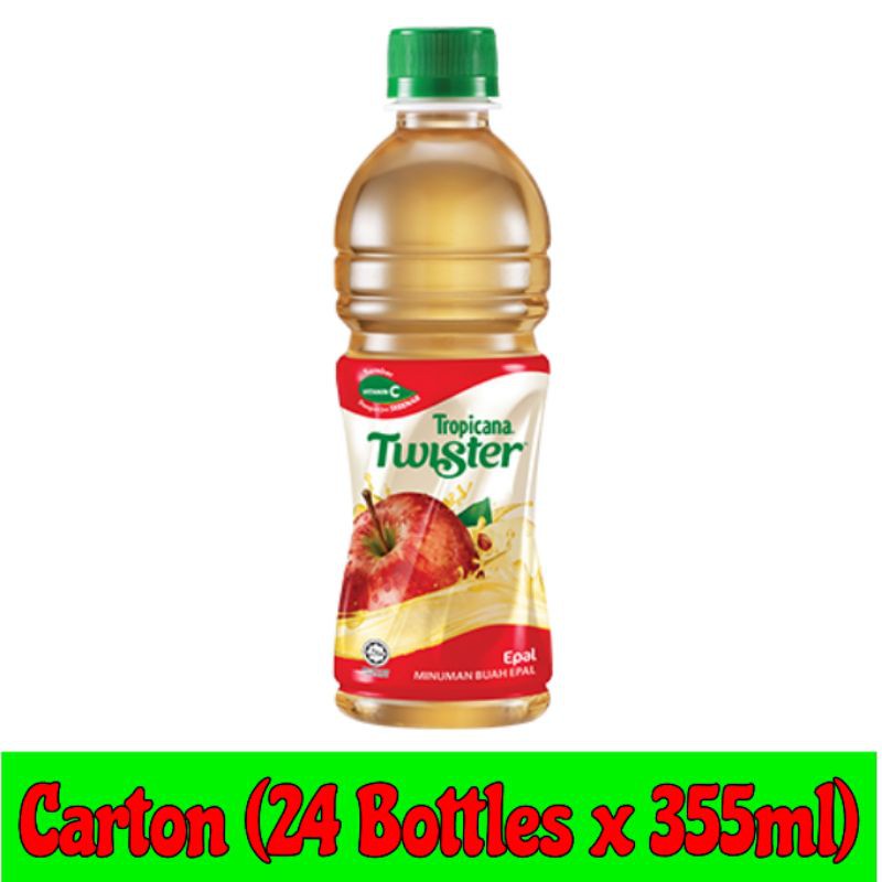Tropicana Twister Apple Carton (24 Bottles x 355ml) | Shopee Malaysia