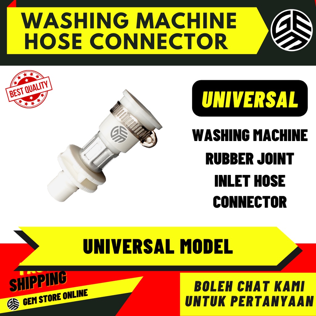 Washing Machine Inlet Hose Connector / Inlet Hose Rubber Joint / Kepala ...