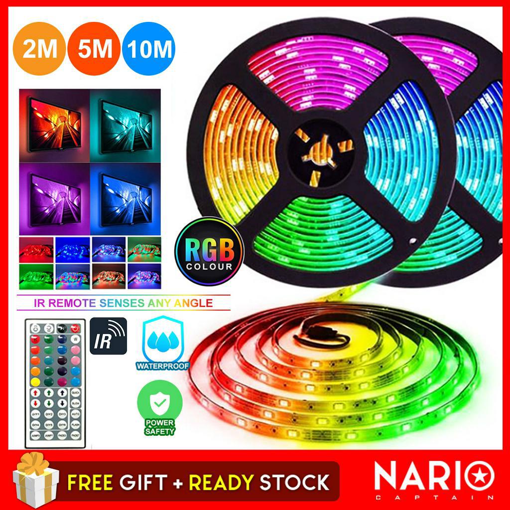 NARIO 2M 5M 10M Malaysia Adapter Waterproof 300 LED Strip 3528 RGB ...