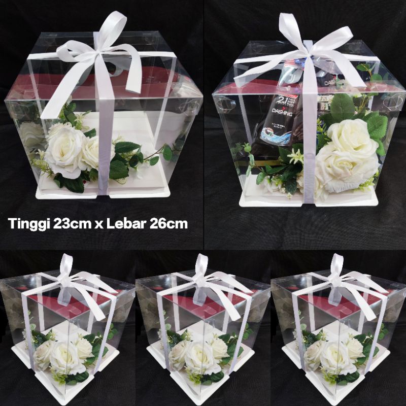 Kotak Hantaran Siap Bunga sekali/kotak kek/kotak hiasan(120) | Shopee ...
