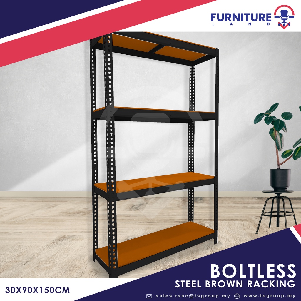 Fur Land Boltless Diy Racking Diy And Steel 4 Level Multipurpose Racking Shopee Malaysia