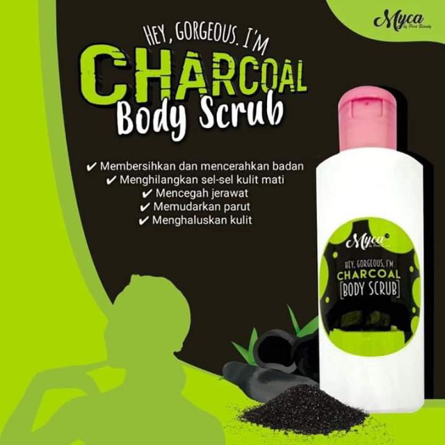 CHARCOAL BODY SCRUB (scrub badan) | Shopee Malaysia