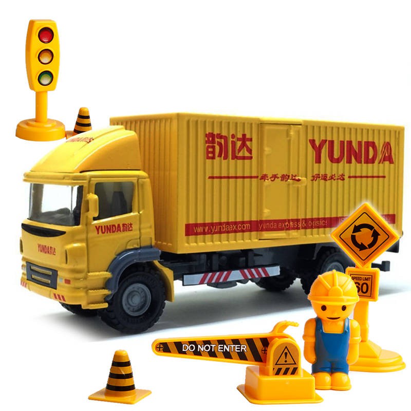 Car toy Express logistics truck simulation three-wheeled boy toy car ...