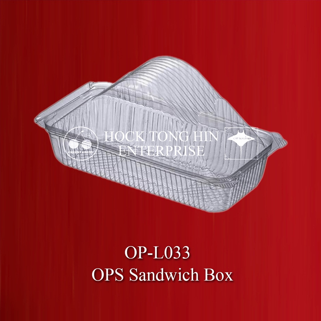 OP-L033 OPS Sandwich Box Clear Disposable Container with lock * Bekas ...