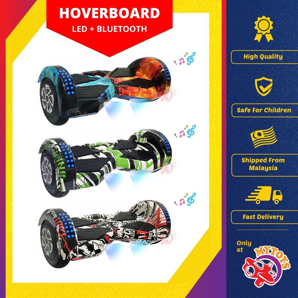 Hoverboard 8" With Bluetooth and LED Self Balancing 8 Inch Wheel Smart ...