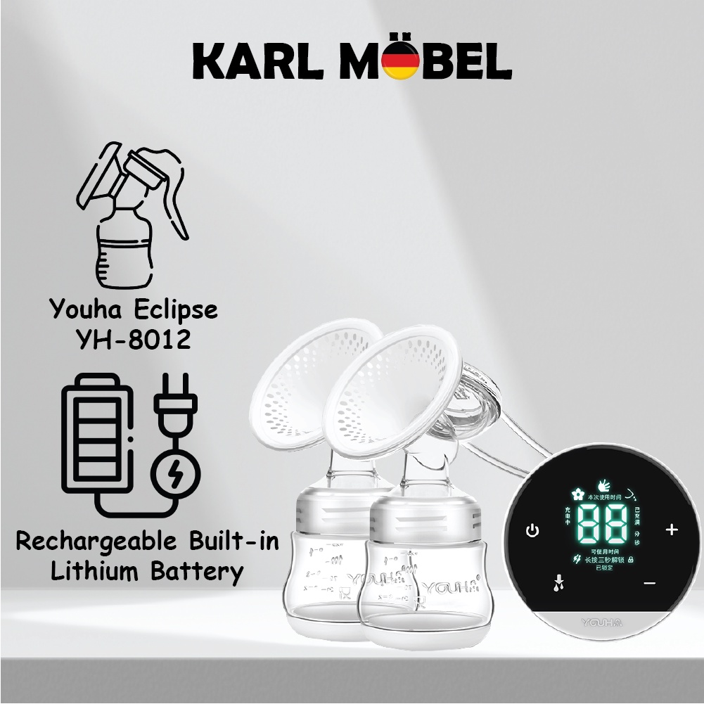 Breast pump Double Electric Baby breast feeding USB rechargeable BPA ...