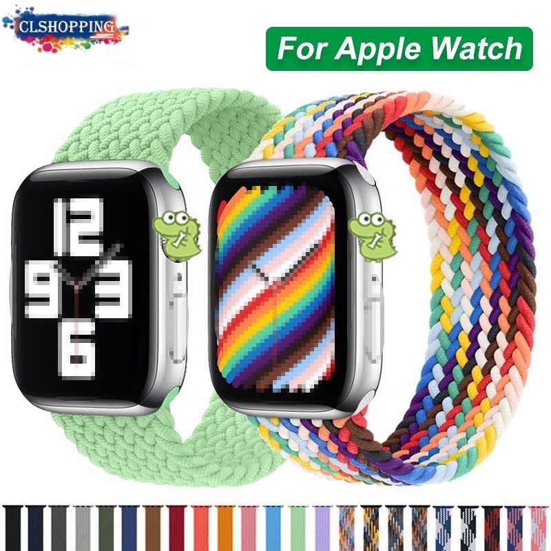 Braided Solo Loop Strap For Smart Watch Band 44mm 40mm 42mm 38mm 44mm ...