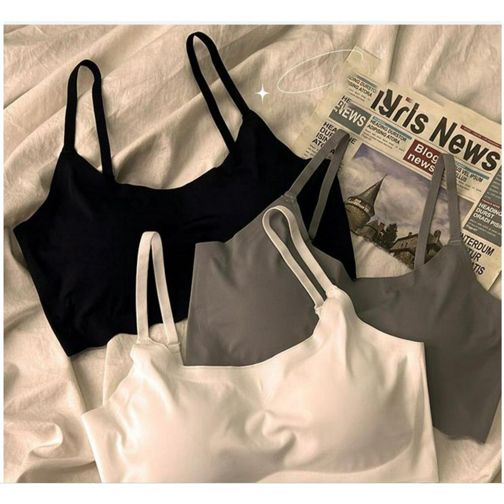 Seamless Sports Beautiful Back One-Piece Girl Bra Camisole with Chest ...