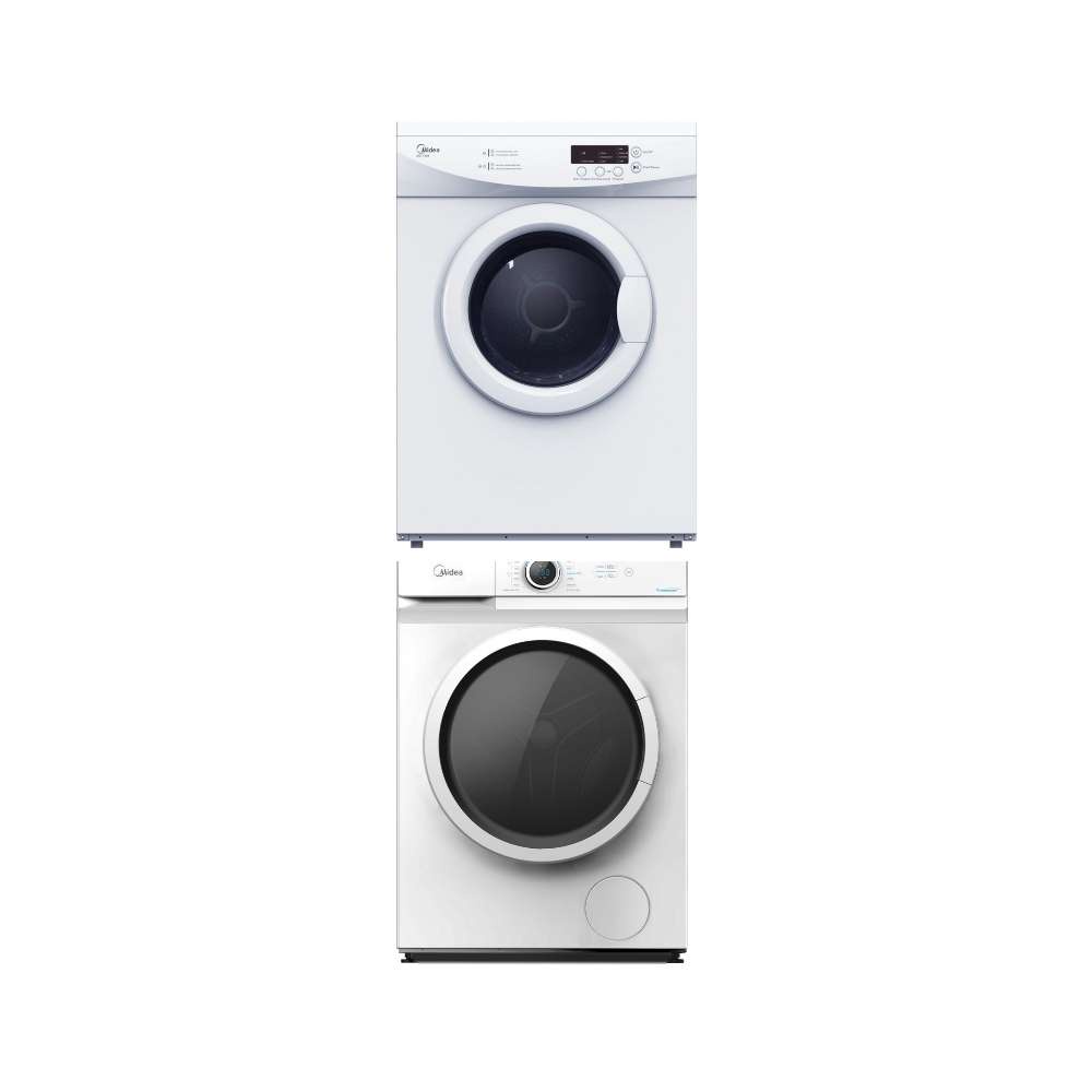 【FREE SHIPPING】COMBO SET Midea Inverter Front Load Washer MF100W85B (8 ...