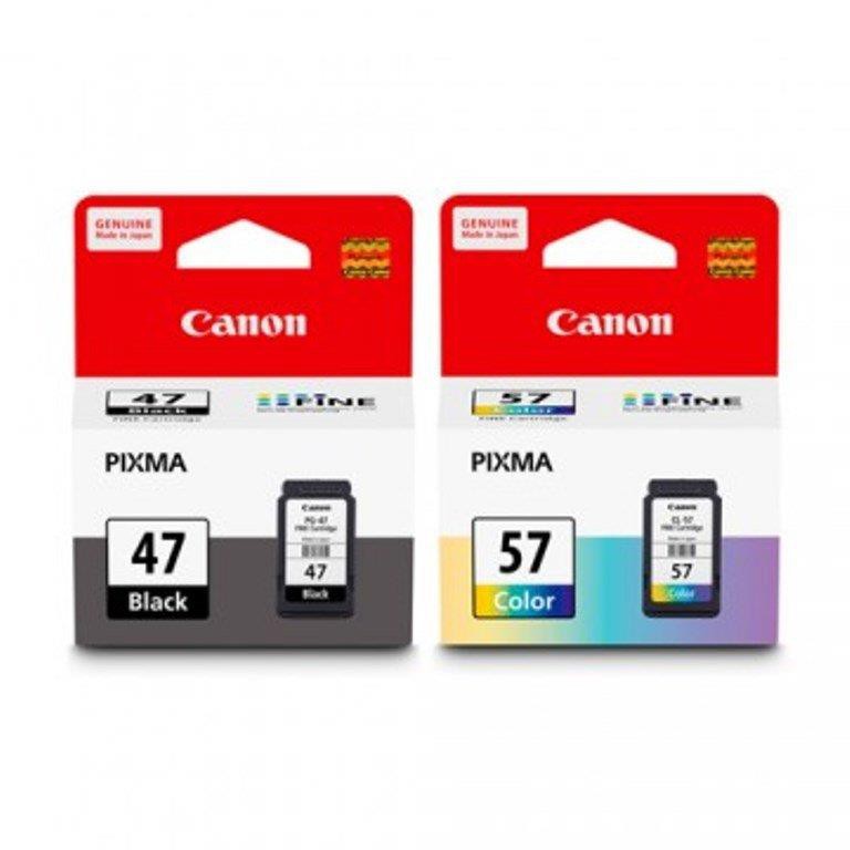 (Ready Stock) Original Canon PG-47 CL-57s Black and Color Ink Cartridge ...