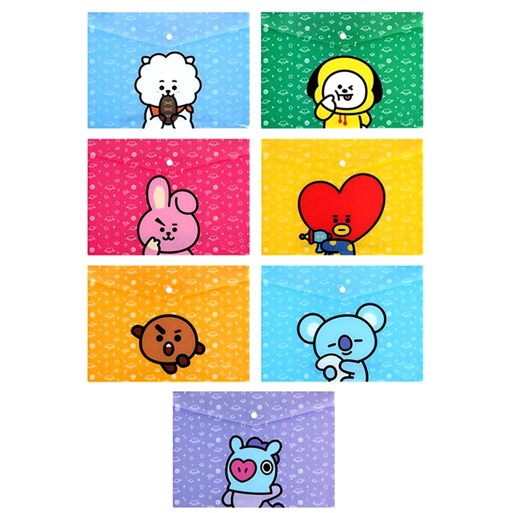 Kpop BTS File Folder Extra Large Single Compartment Clear Plastic ...