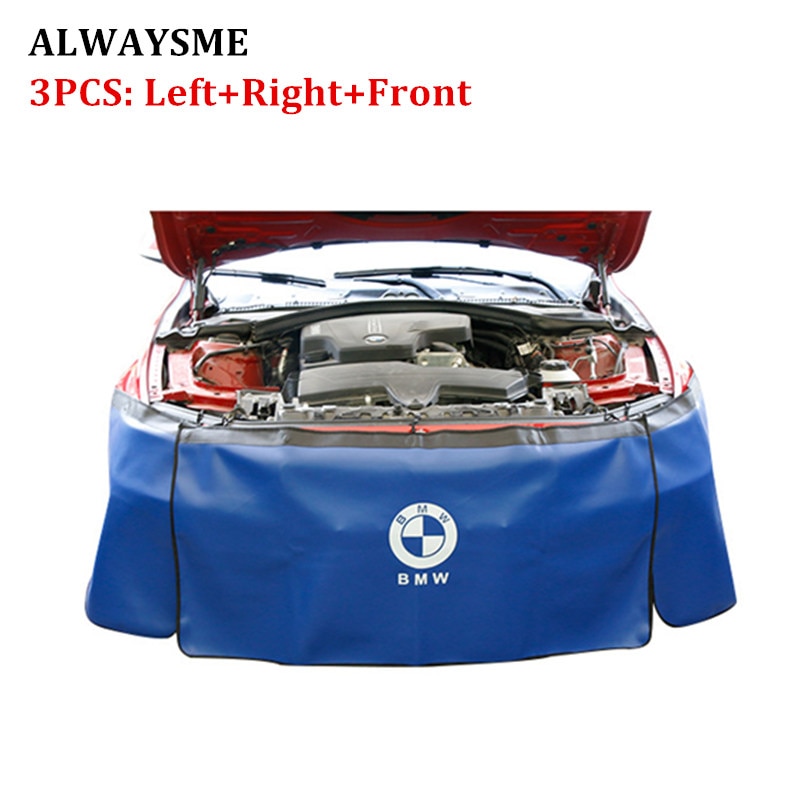 3PCS Set Car Magnetic Fender Cover Mat Pad Protector Gripper Automotive ...