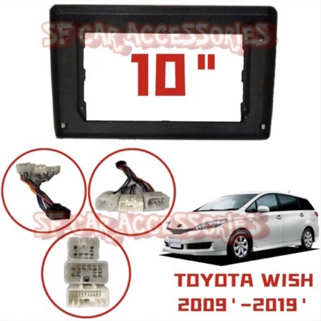 10” Inch Android Player Casing Toyota Wish 2009’/2010’/2011’/2012’/2013 ...