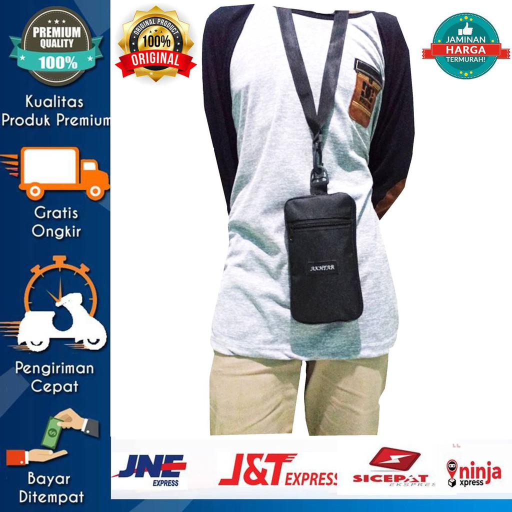 Tas hp pria wanita gantung leher tas selempang hp tas hp mini sako ...