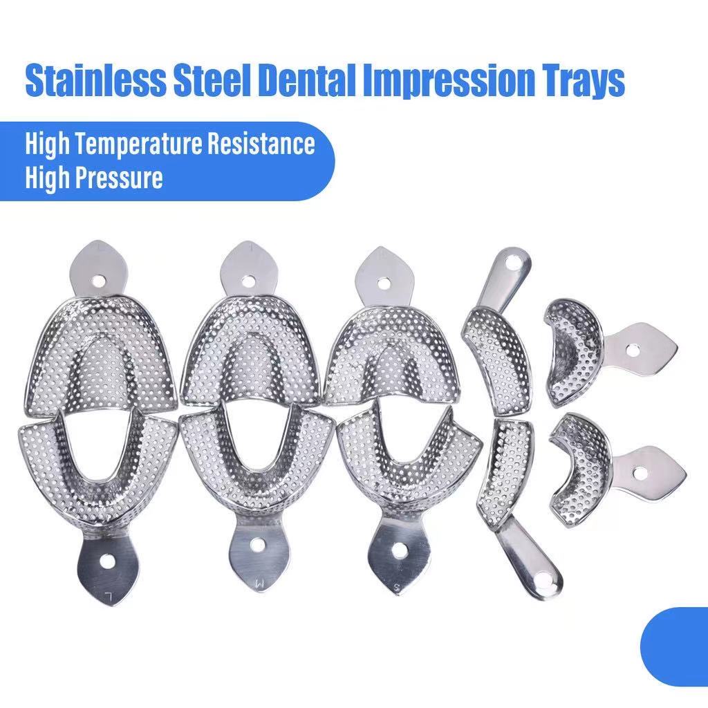 Dental Autoclave Metal Impression Trays Perforated Stainless Steel ...