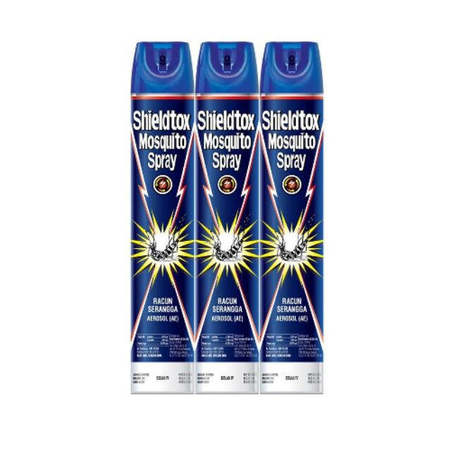 SHIELDTOX MOSQUITO SPRAY AEROSOL TRIPLE VALUE Set [ 3 X 800 ml ...