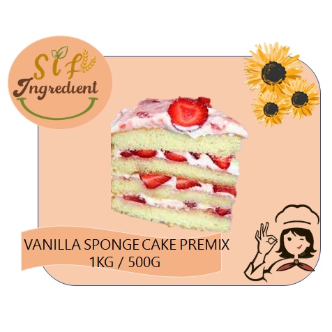PURATOS VANILLA SPONGE CAKE PREMIX 1KG / 500G (HALAL/READY STOCK ...