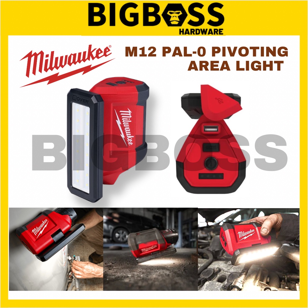 Milwaukee M12™ Pivoting Area Light W/ USB Charging [ M12-PAL-0 ...