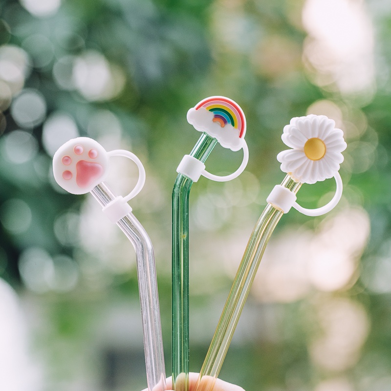 Silicone Straw Plug Reusable Airtight Drinking Dust Cap Cup Accessories ...