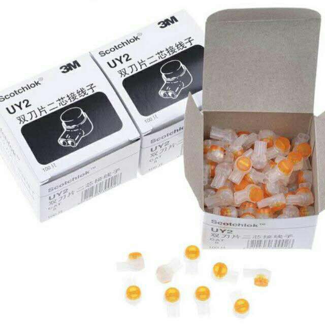 3M Scotchlok UY2 Connector Butt Type Grease Filling Butt Wire 100Pcs ...