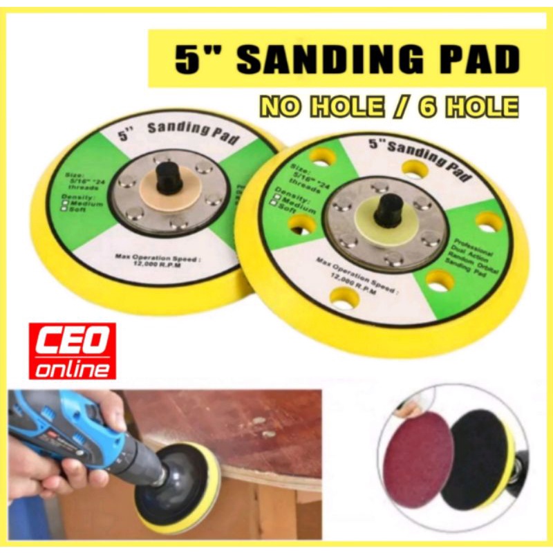 CEO 🇲🇾 5 Inch Sanding Pad 12000RPM Sanding Disc Pneumatic Self-adhesive ...