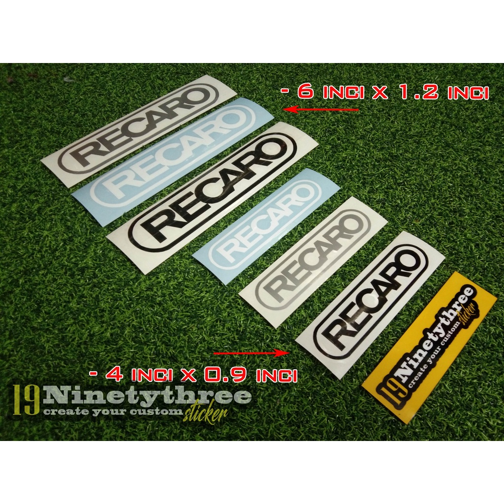 recaro car sticker/sticker cermin/design 1(1keping/1pcs) | Shopee Malaysia