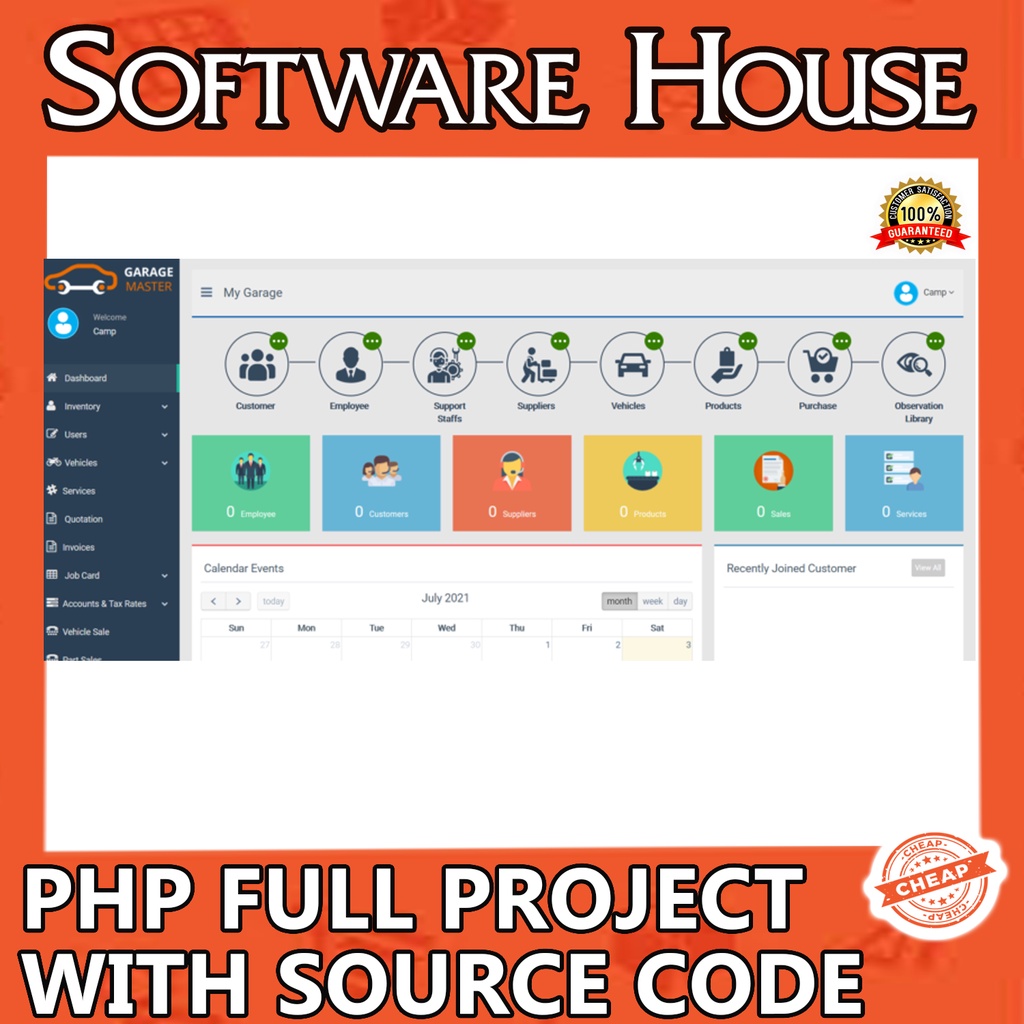 Garage Management System Full PHP Project with Source Code | Shopee ...