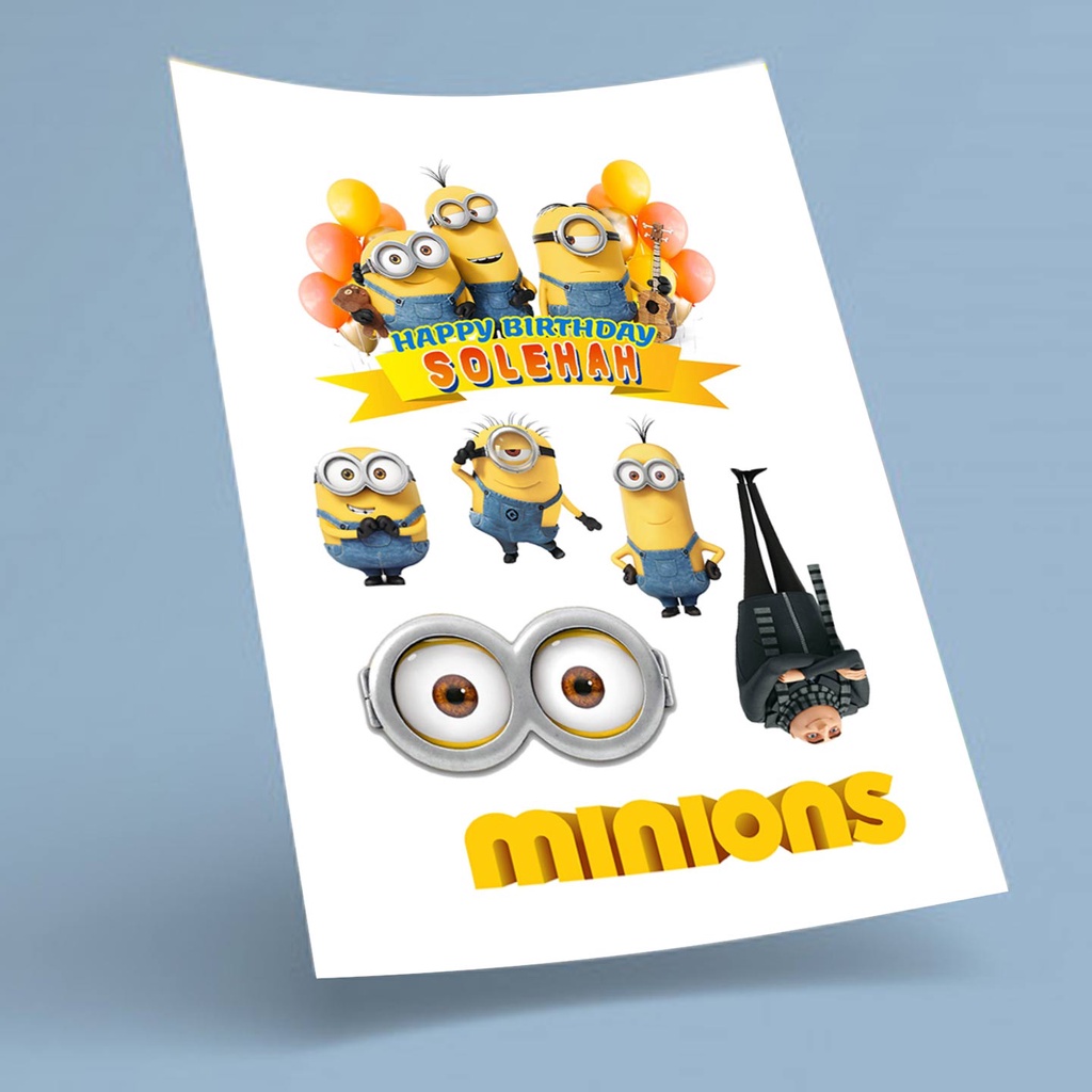 MINION CUSTOM NAME & AGE [JPEG FORMAT/FILE] [CAKE TOPPER] [PRINT ...