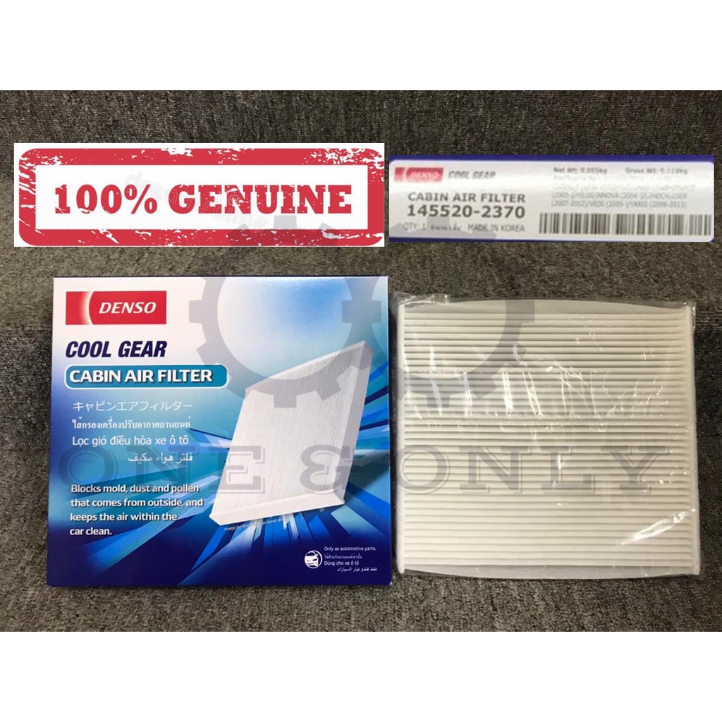 100% GENUINE DENSO COOL GEAR CABIN FILTER AIRCOND FILTER TOYOTA HIACE ...