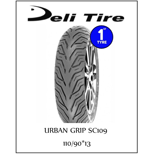 DELI MOTORCYCLE TYRE SC109 110/90-13 TUBELESS (YEAR 2024) | Shopee Malaysia
